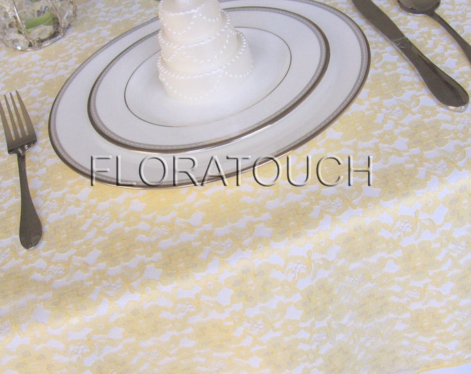 Gold Lace Wedding Table Overlay - Etsy