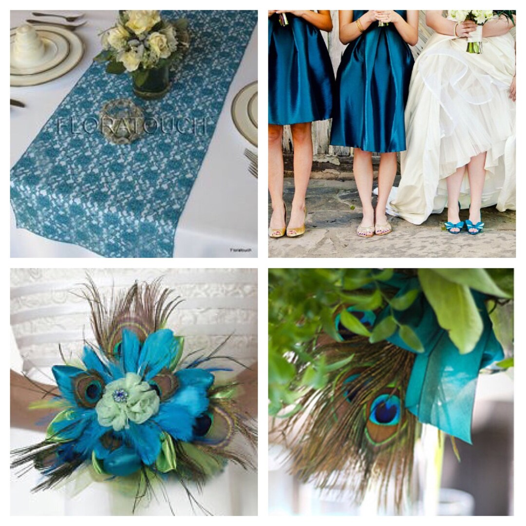 Peacock Lace Table Runner Wedding Table Runner - Etsy