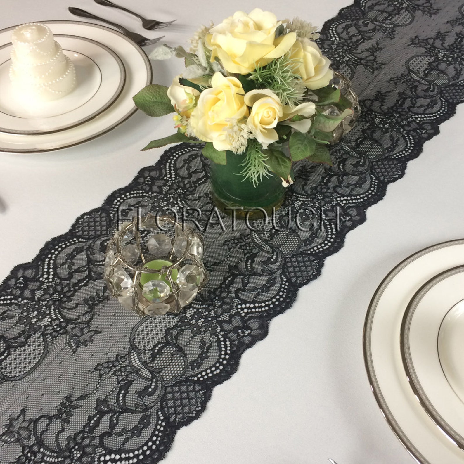 Black Lace Table Runner Wedding Table Runner Style Lblk03 - Limited ...