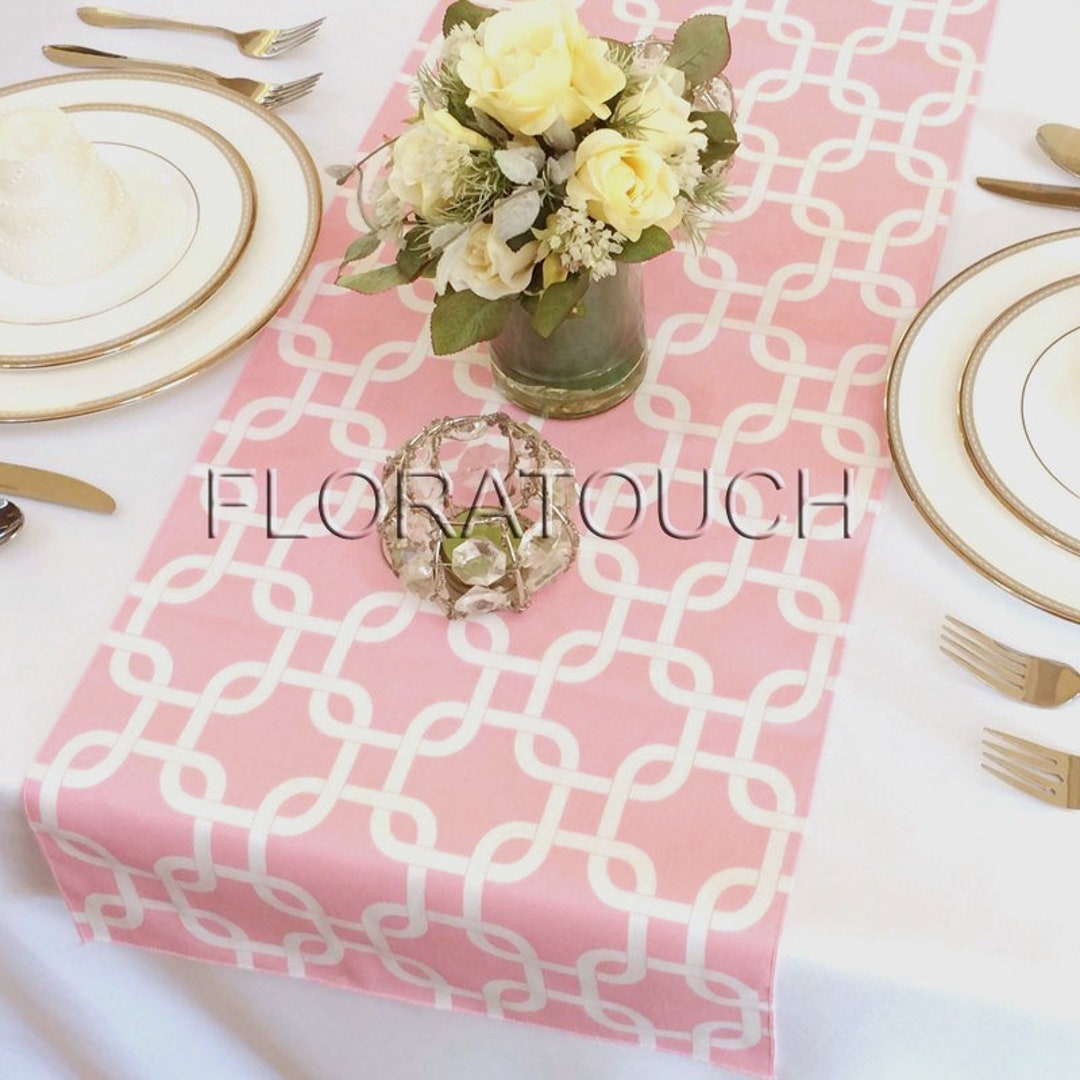 Light Pink Gotcha Table Runner Wedding Table Runner - Etsy