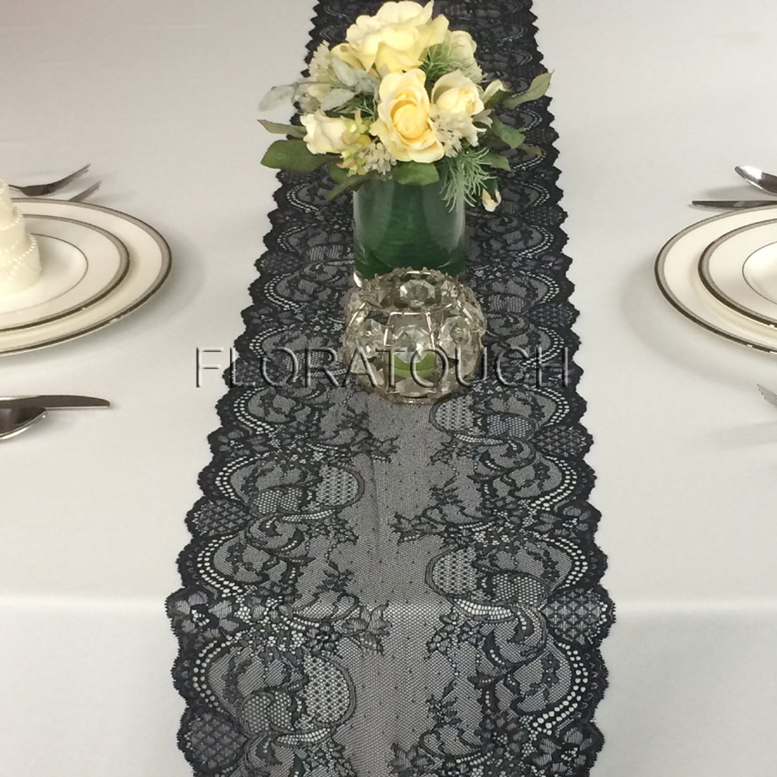 Black Lace Table Runner Wedding Table Runner Style Lblk03 - Limited ...