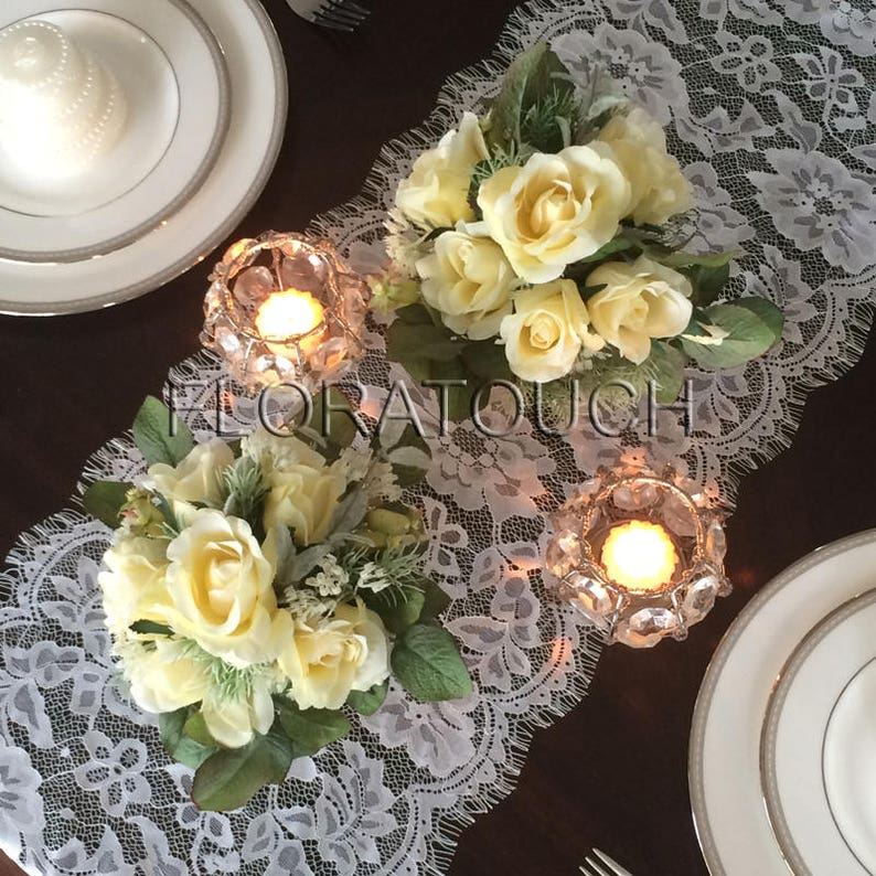 White Lace Table Runner Wedding Table Runner - Etsy