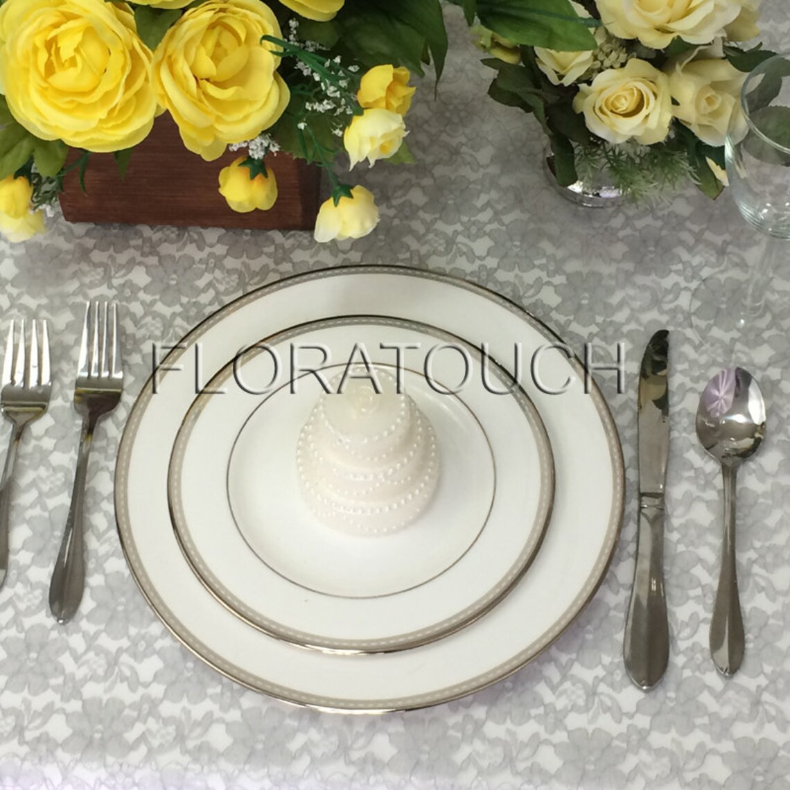 Silver Lace Tablecloth Overlay - Etsy