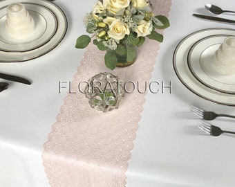 Light Pink Lace Wedding Table Runner | Etsy
