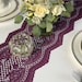 Plum Lace Table Runner With Large Scallop Edge Wedding Table Runner ...