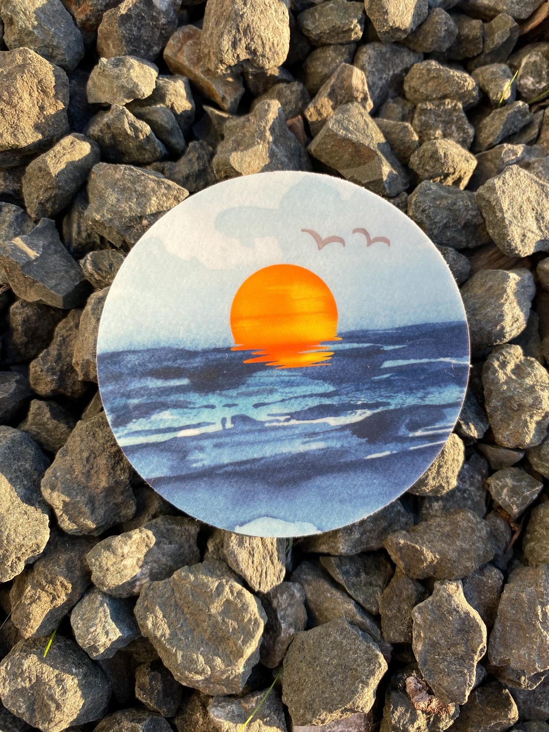 Sunset Sticker | Ocean Sticker | Nature Sticker | Ocean View Sticker ...
