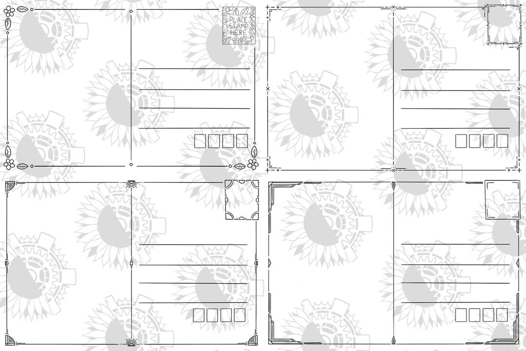 Postcard Backing Printable - Etsy