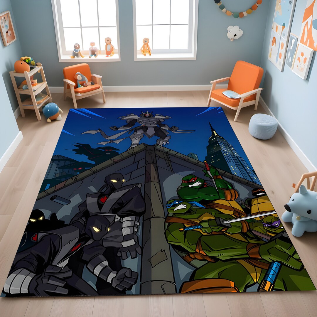 Ninja Turtles Rug,heroes Rug,kids Room Decor,superhero Rug,figures Rug ...