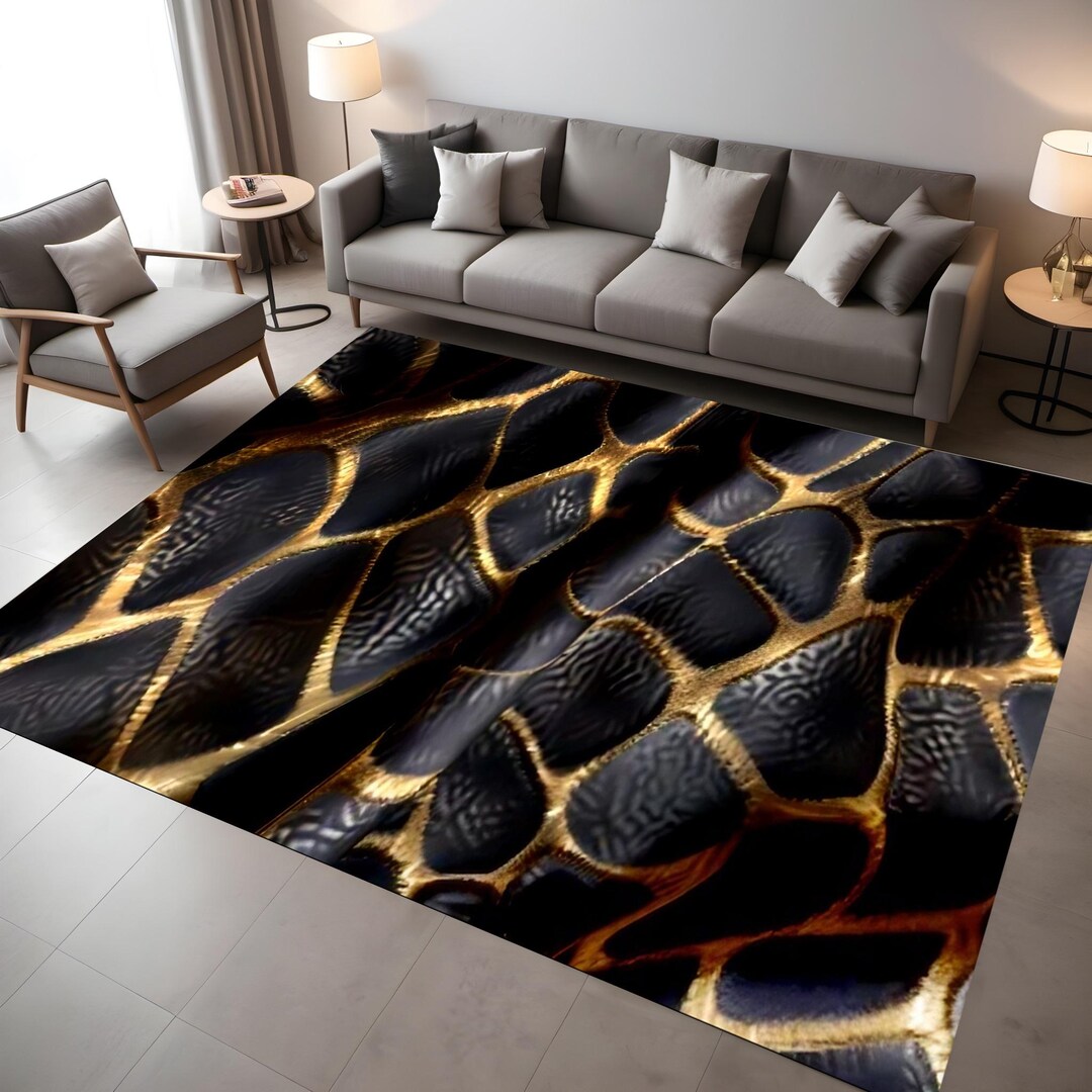Snake Skin Rug,animal Rug,reptile Pattern Rug,wildlife Rug,living Room ...