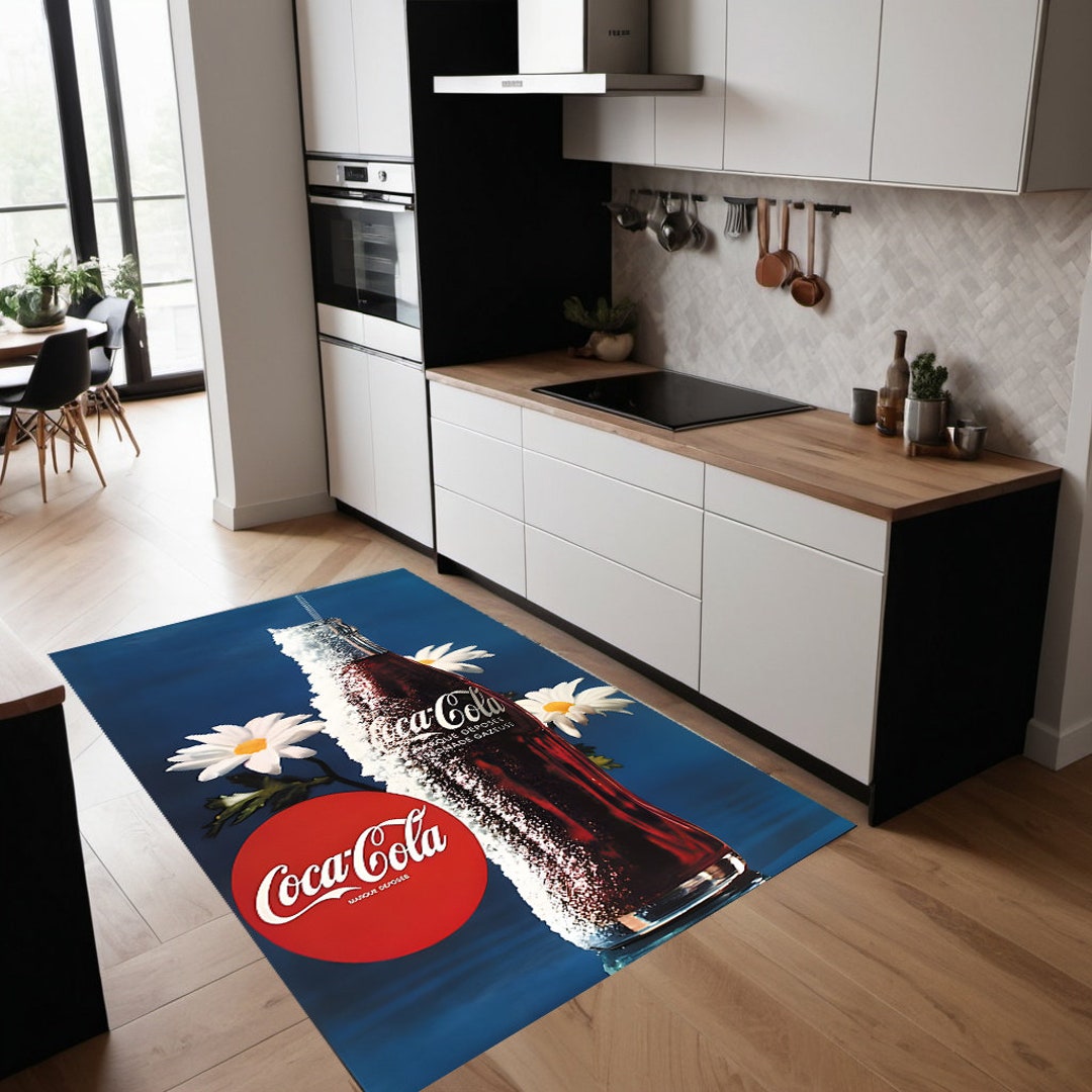 Coca Cola Rug,vintage Coke Rug,soda Bottle Rug,classic Coke Decor ...