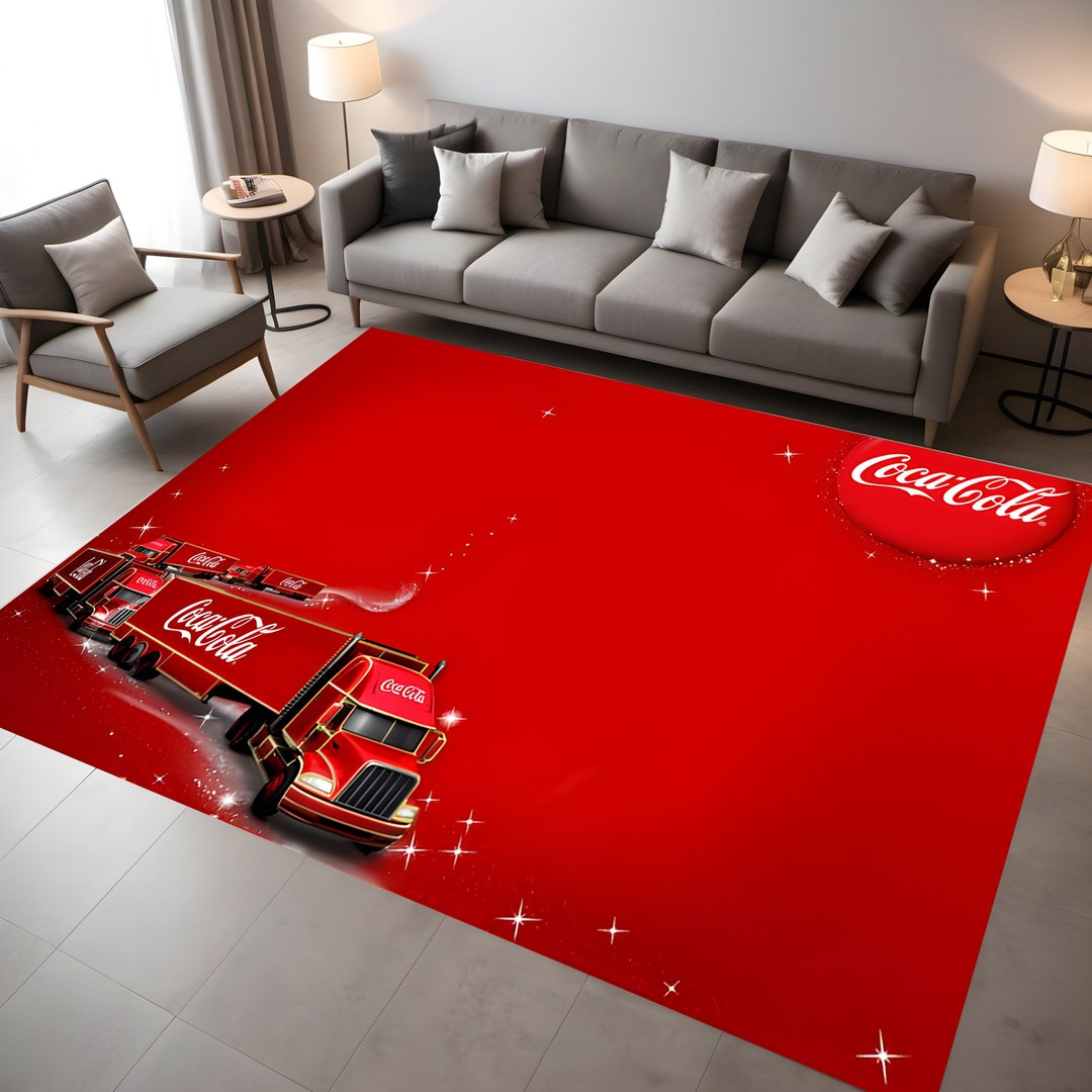 Coca Cola Truck Rug: Retro Modern Home Decor - Etsy