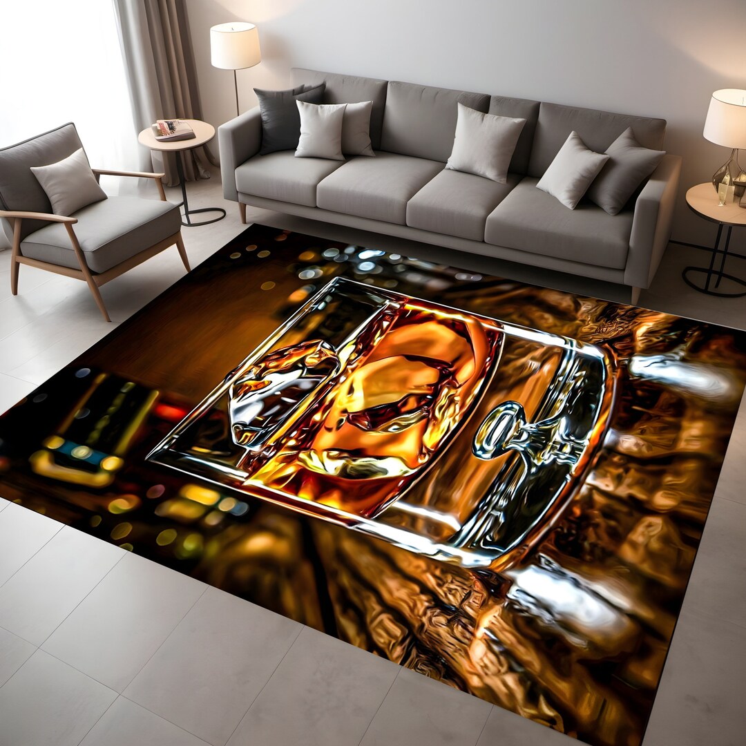 Whiskey Glass Rug,luxury Bar Area Rug,whiskey Art Rug,lounge Decor ...