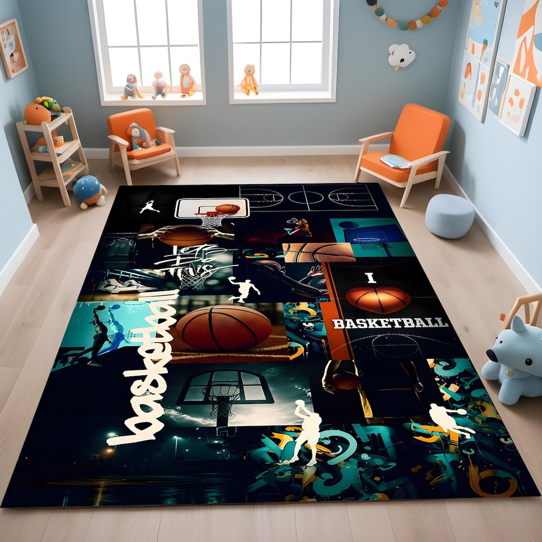 Basketball Rug,basketball Fan Gift,basketball Carpet,sports Rug,kids ...