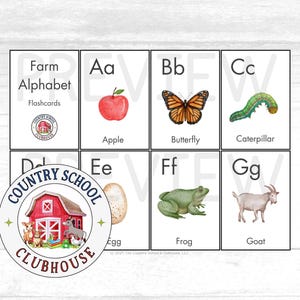 Alphabet ABC Flashcards | Farm Theme | Letter Recognition | Orton ...
