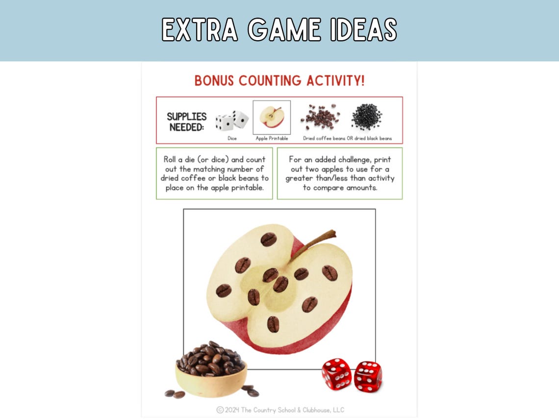 One-to-one Correspondence Counting Numbers 1-20 | Apple Theme ...