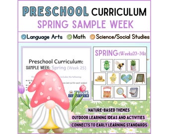 Pre-k Curriculum Spring Sample Week | Nature-based Outdoor Learning ...