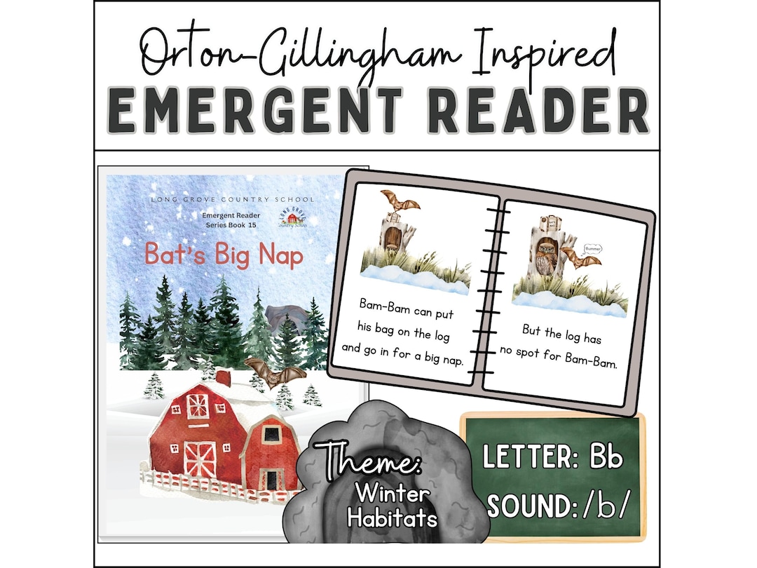 Winter Habitats Theme Emergent Reader Book | Hibernation | Orton ...