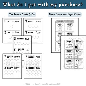 Preschool Count and Compare Numbers 1-10 | Number Value Counting Cards ...