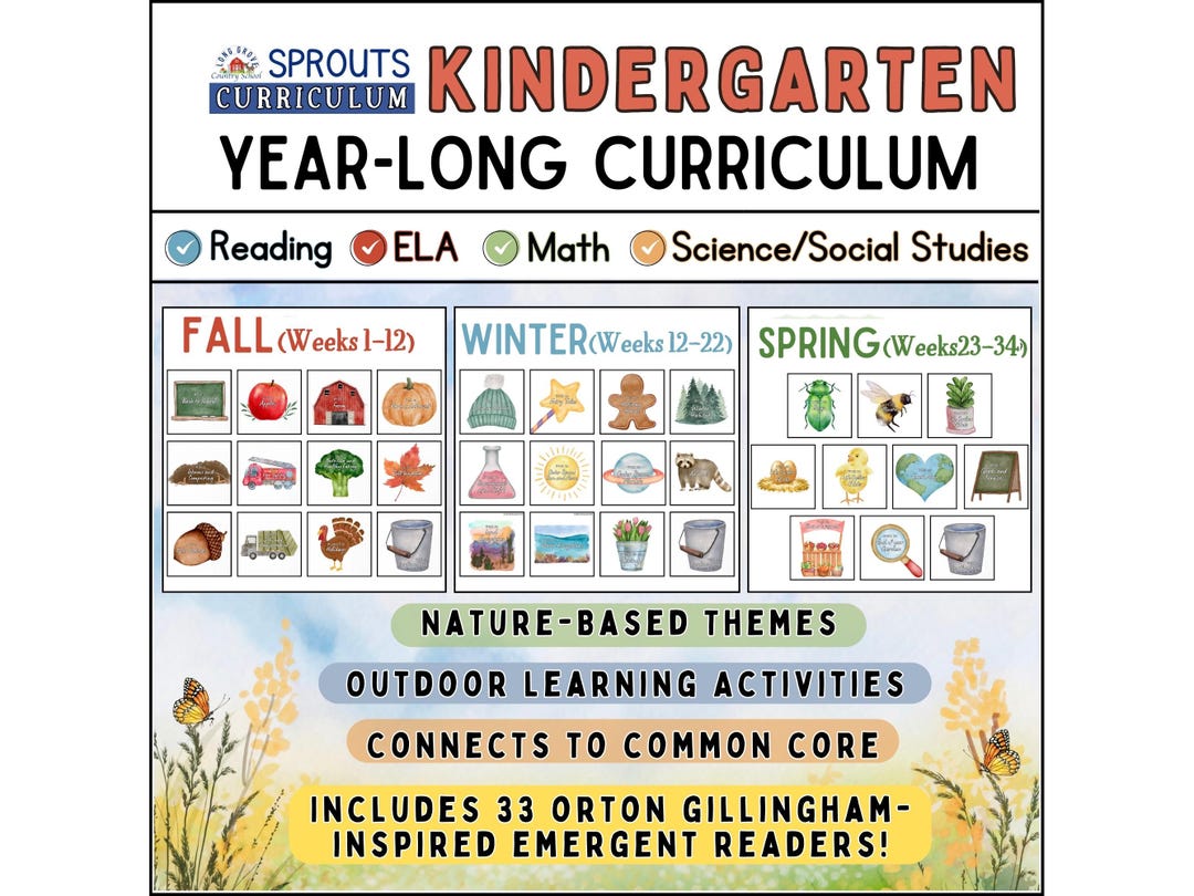 Kindergarten Curriculum | Year-long | Nature-based Outdoor Learning ...