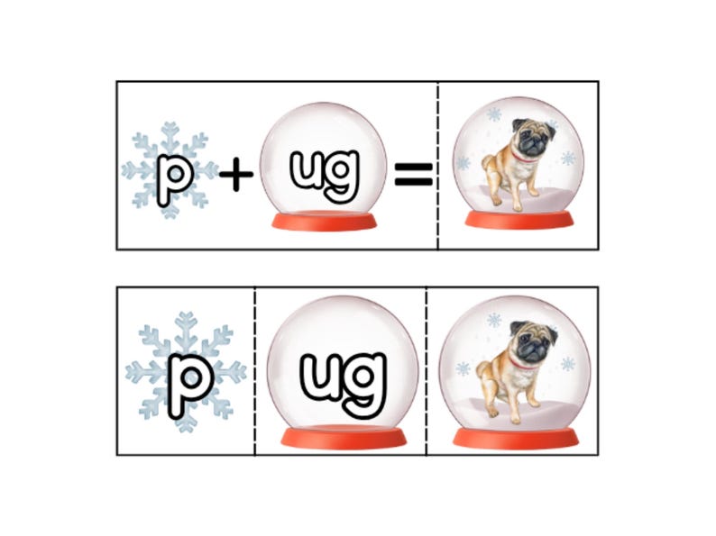 Winter Weather Onset and Rime Matching Cards | Orton Gillingham Phonics ...