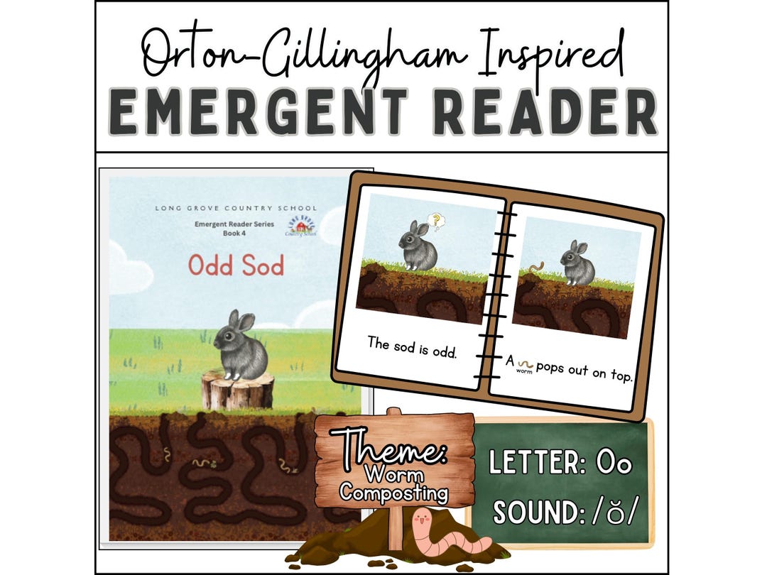 Worm Composting Emergent Reader Book | Orton Gillingham Phonics | Short ...