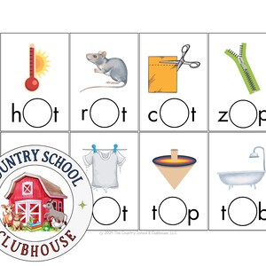 CVC Missing Letter Flashcards | Orton Gillingham Phonics | Homeschool ...