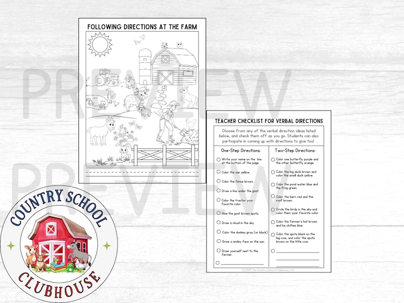 Following Directions | Draw and Color | Preschool, Pre-k Listening ...