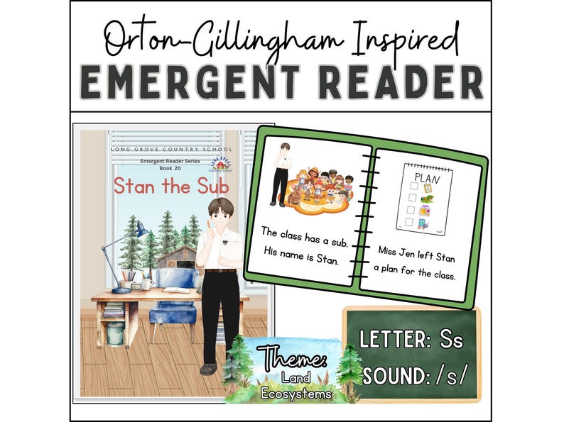Land Ecosystems Theme Emergent Reader Book | Letter S | Orton ...