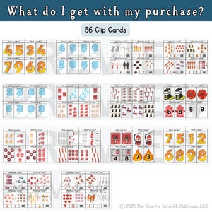 Comparing Numbers Clip Cards | Greater Than, Less Than, Equal to ...