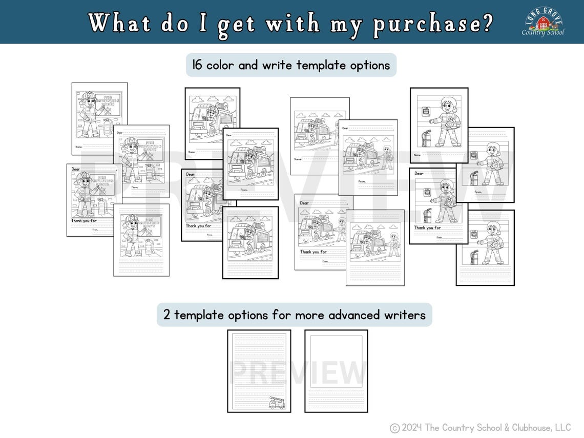 Firefighter Theme Writing Paper | Fire Safety Week | Friendly Letter ...