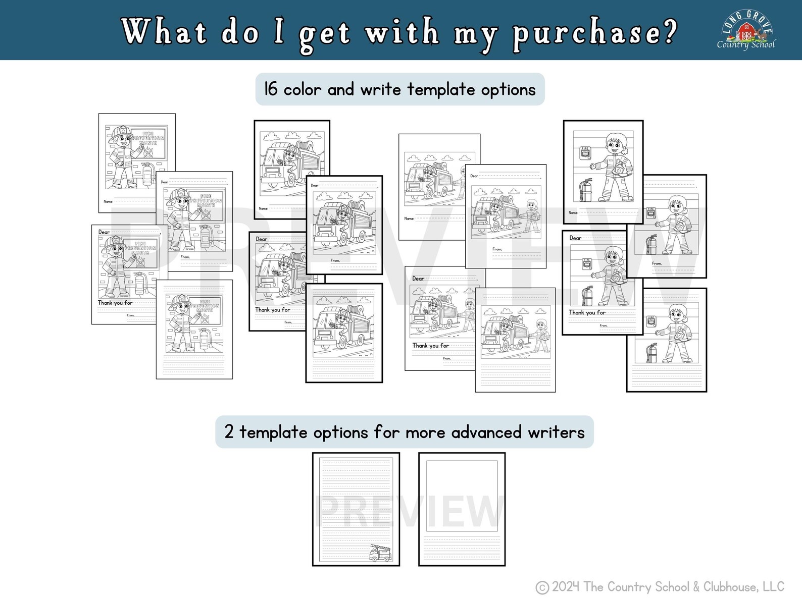 Firefighter Theme Writing Paper | Fire Safety Week | Friendly Letter ...