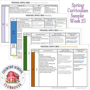Preschool Curriculum Spring Sample Week | Nature-based Outdoor Learning ...