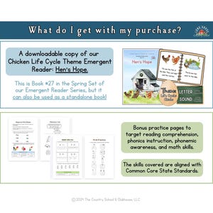 Chicken Life Cycle Emergent Reader Book | Long Vowel Sounds | Orton ...