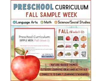 Pre-k Curriculum Spring Sample Week | Nature-based Outdoor Learning ...