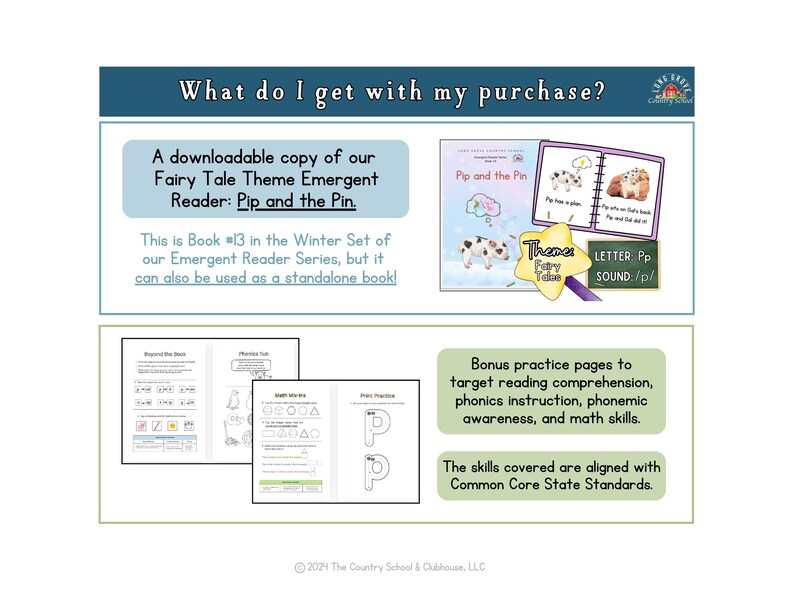 Fairy Tales Theme Emergent Reader Book | Letter P | Orton Gillingham ...