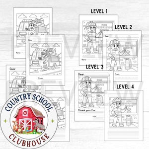 Firefighter Theme Writing Paper | Fire Safety Week | Friendly Letter ...