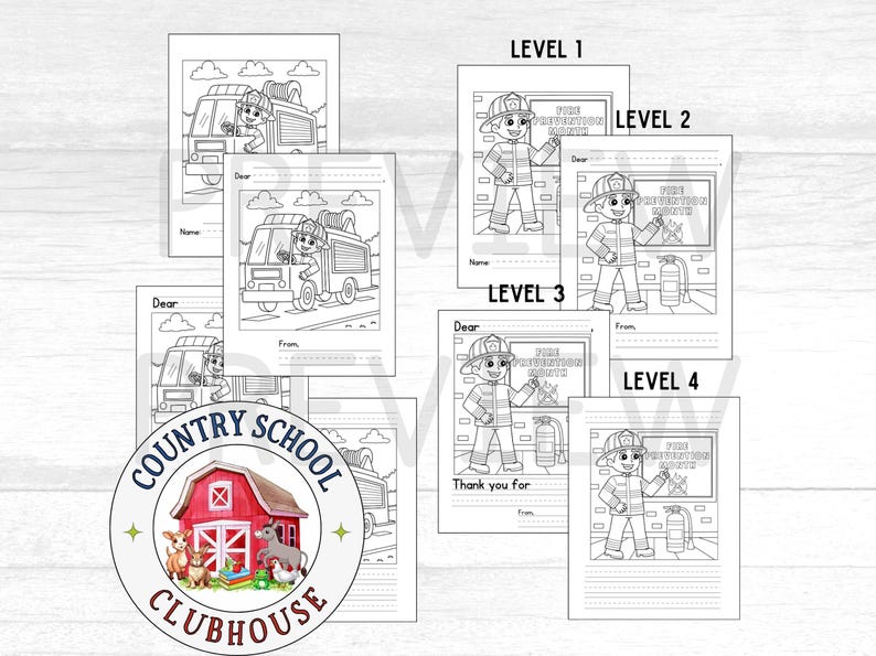 Firefighter Theme Writing Paper | Fire Safety Week | Friendly Letter ...