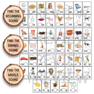 CVC Missing Letter Flashcards | Orton Gillingham Phonics | Homeschool ...