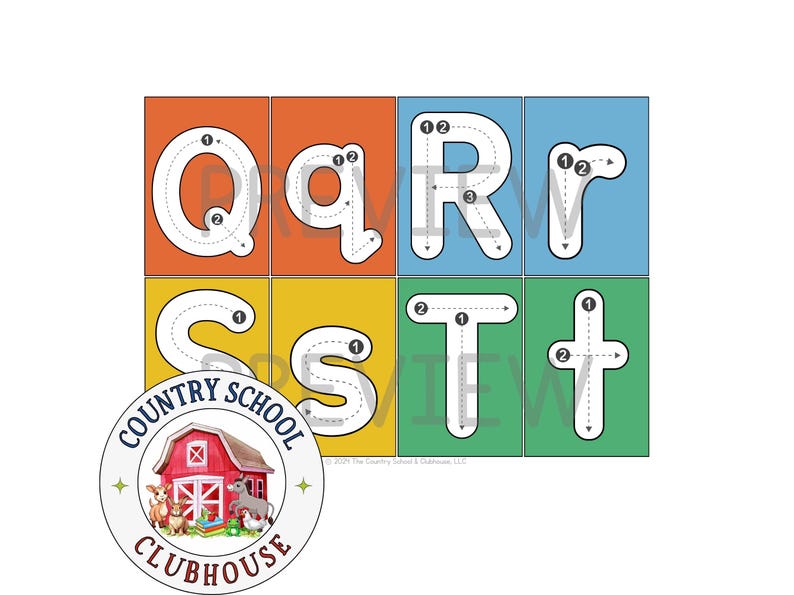 Alphabet ABC Letter Formation Flashcards | Handwriting | Orton ...