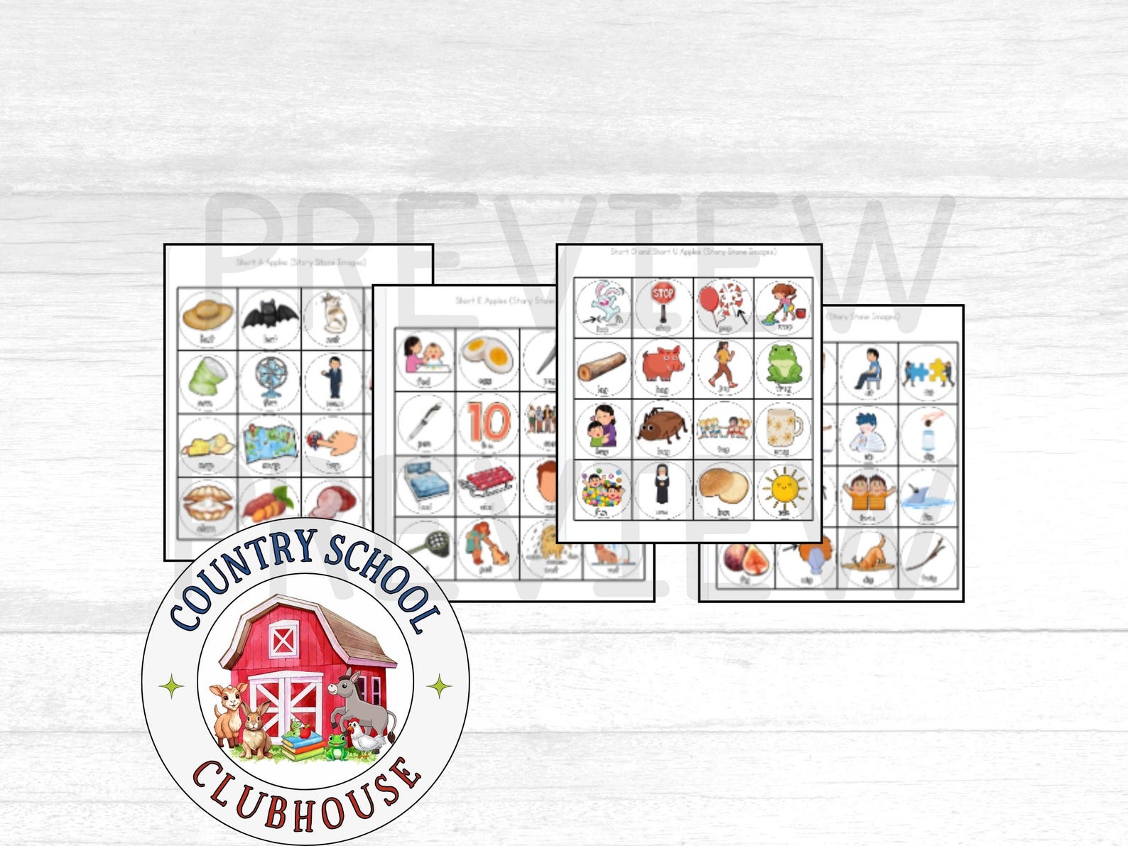 Short Vowel Rhyming Games | Picture Rhymes | Apple Theme | Story Stone ...