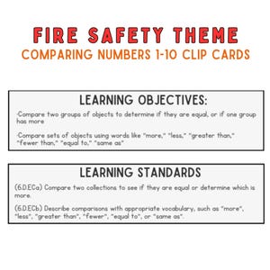 Comparing Numbers Clip Cards | Greater Than, Less Than, Equal to ...