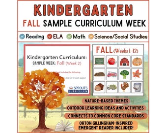 Kindergarten Curriculum Winter Sample Week | Nature-based Outdoor ...