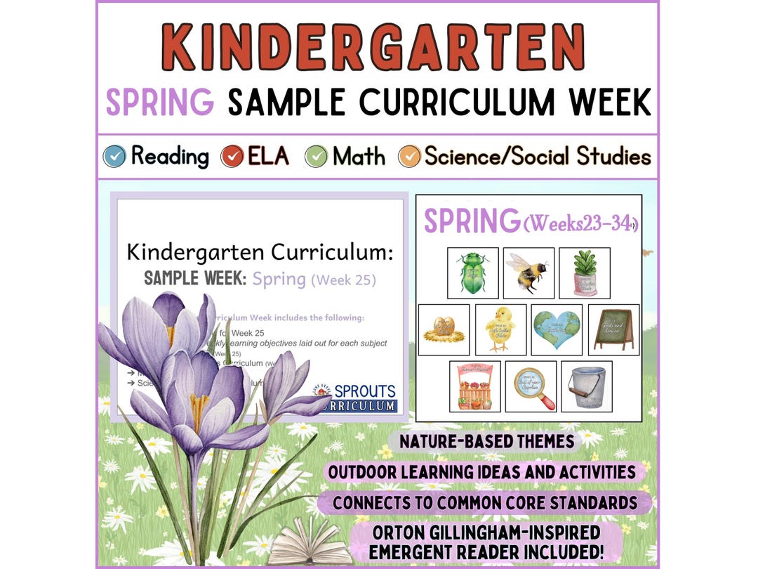 Kindergarten Curriculum Spring Sample Week | Nature-based Outdoor ...
