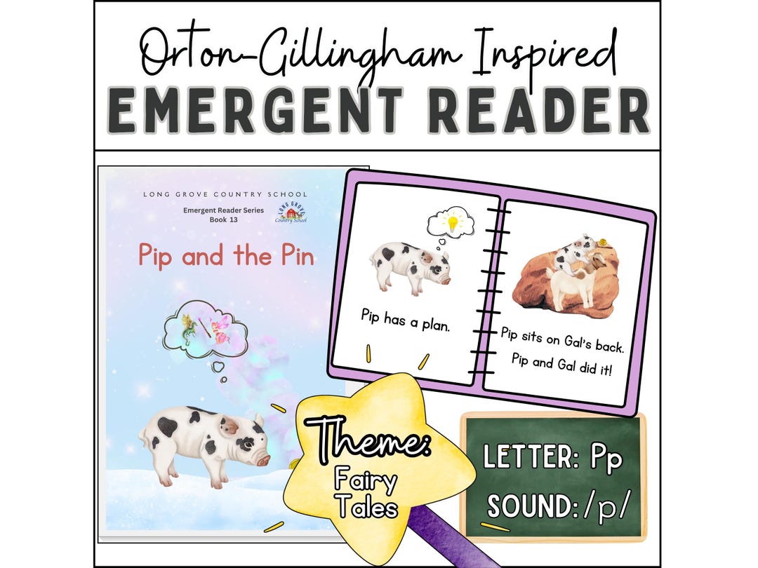 Fairy Tales Theme Emergent Reader Book | Letter P | Orton Gillingham ...