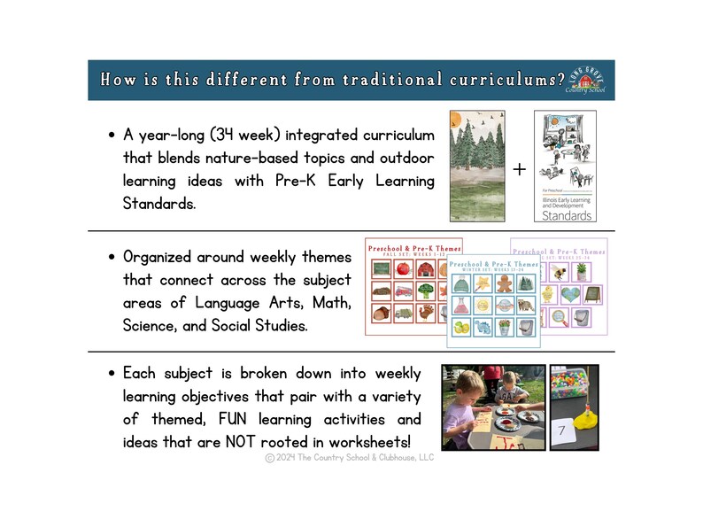 Pre-k Curriculum Fall Sample Week | Nature-based Outdoor Learning ...
