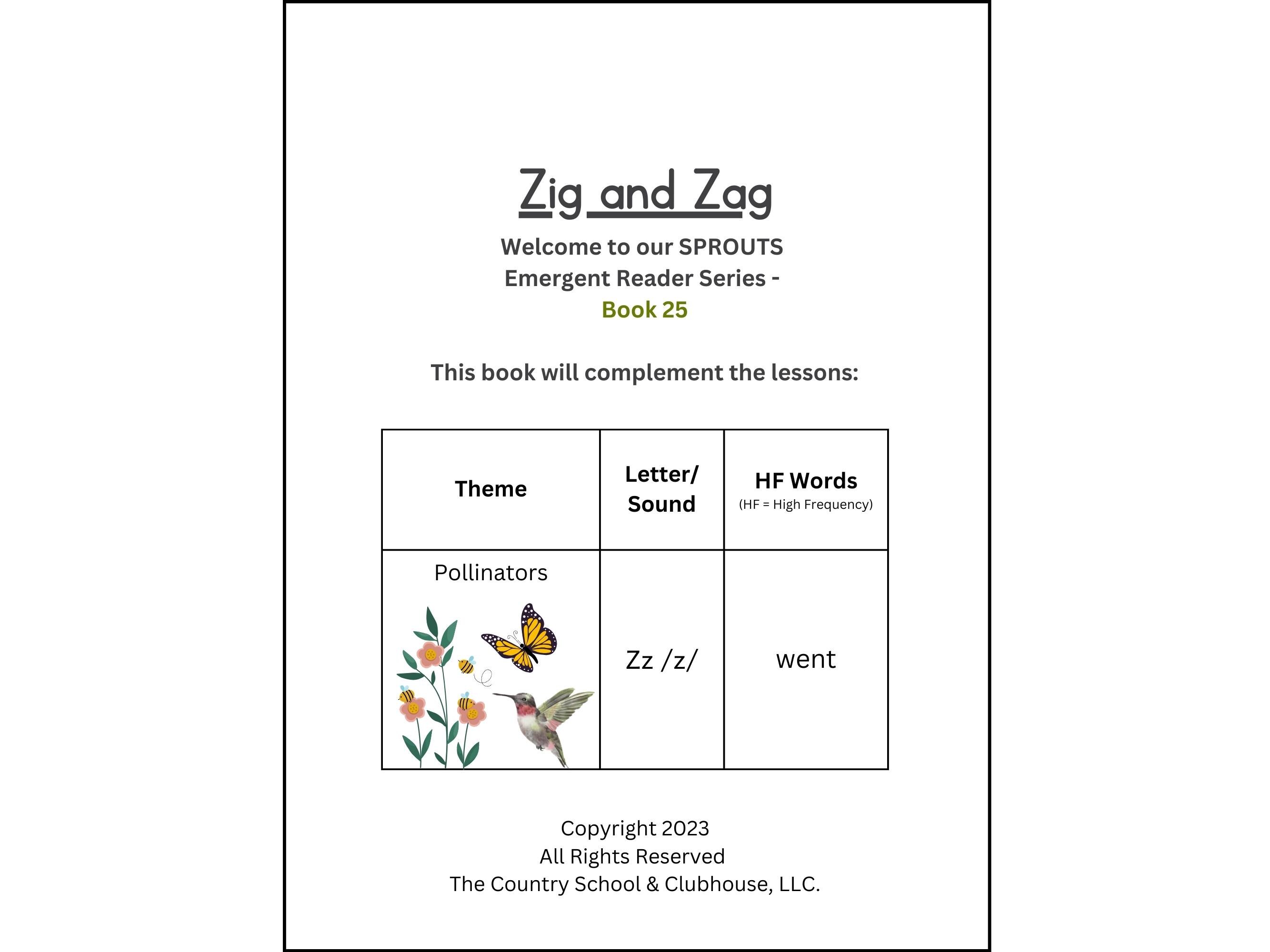 Butterfly Life Cycle, Pollinators Emergent Reader Book Letter Z Orton ...