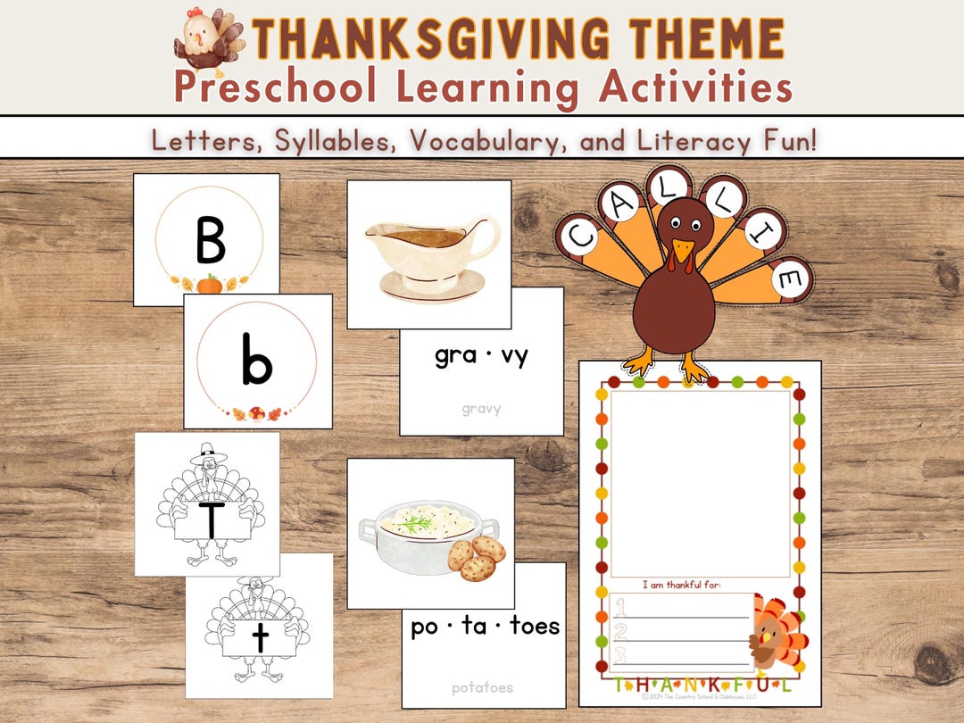 Thanksgiving Preschool/pre-k Activities | Uppercase/lowercase Letter ...
