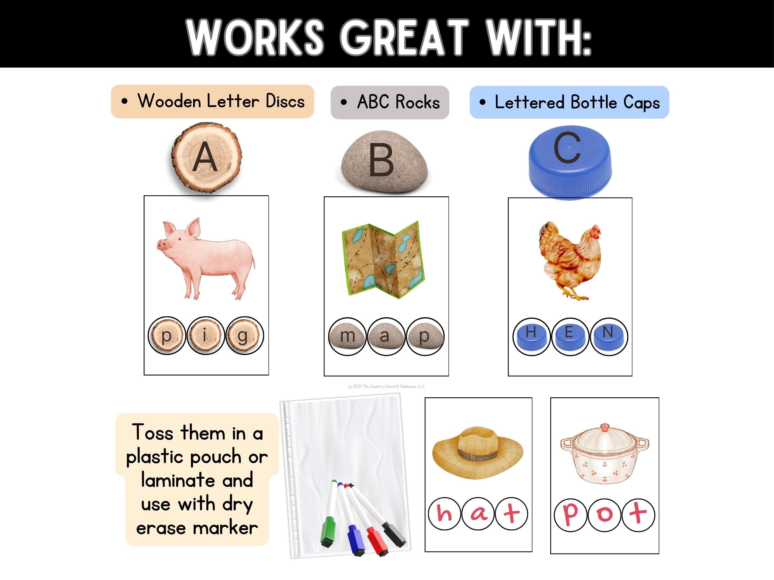 CVC Spelling Flashcards | Orton Gillingham Phonics | Homeschool ...