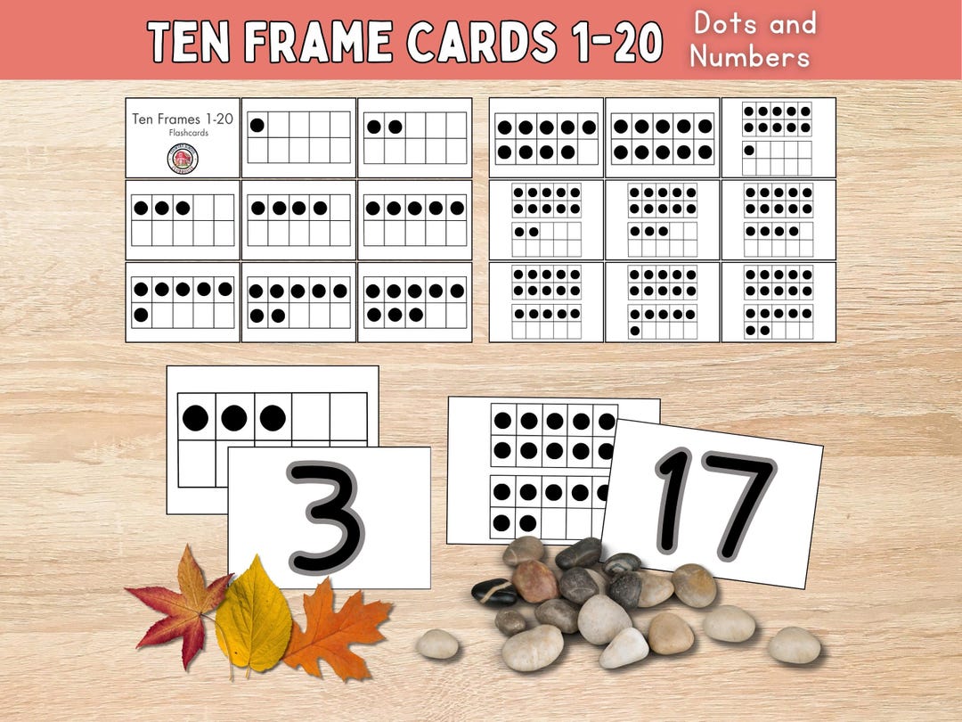 Ten Frame and Twenty Frame Counting Cards | Preschool, Pre-k ...