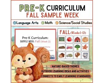 Pre-k Curriculum Spring Sample Week | Nature-based Outdoor Learning ...